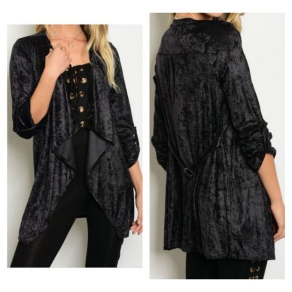 Jackets & Coats | Closet Closing Black Jacket Crushed Velvet | Poshmark